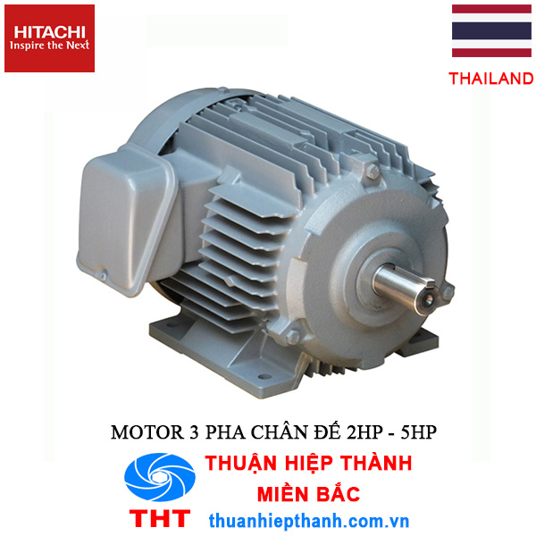 Motor chân đế Hitachi TFO-K(DK) 2HP 4Pole 220V/380V